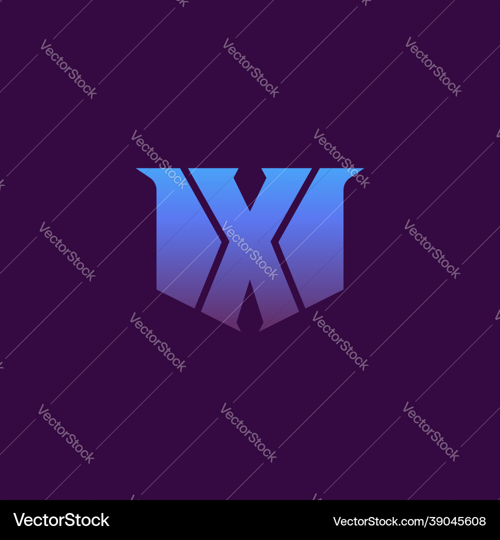 Professional x letter monogram gaming logo Vector Image