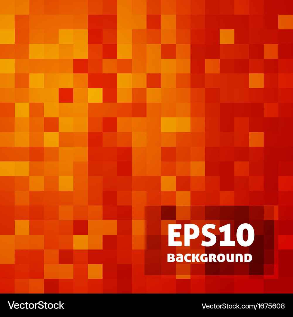 Red Orange Pixel Mosaic Background – Royalty-Free Vector | VectorStock