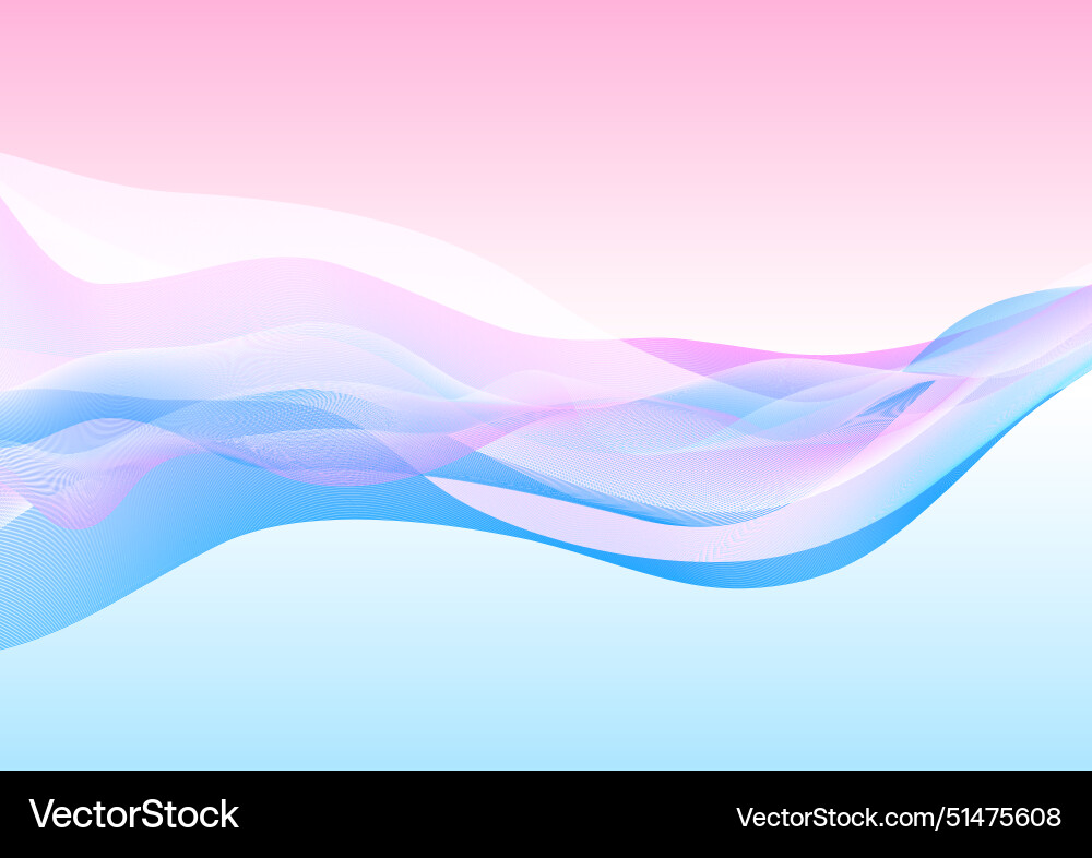 Wavy background pink and blue Royalty Free Vector Image
