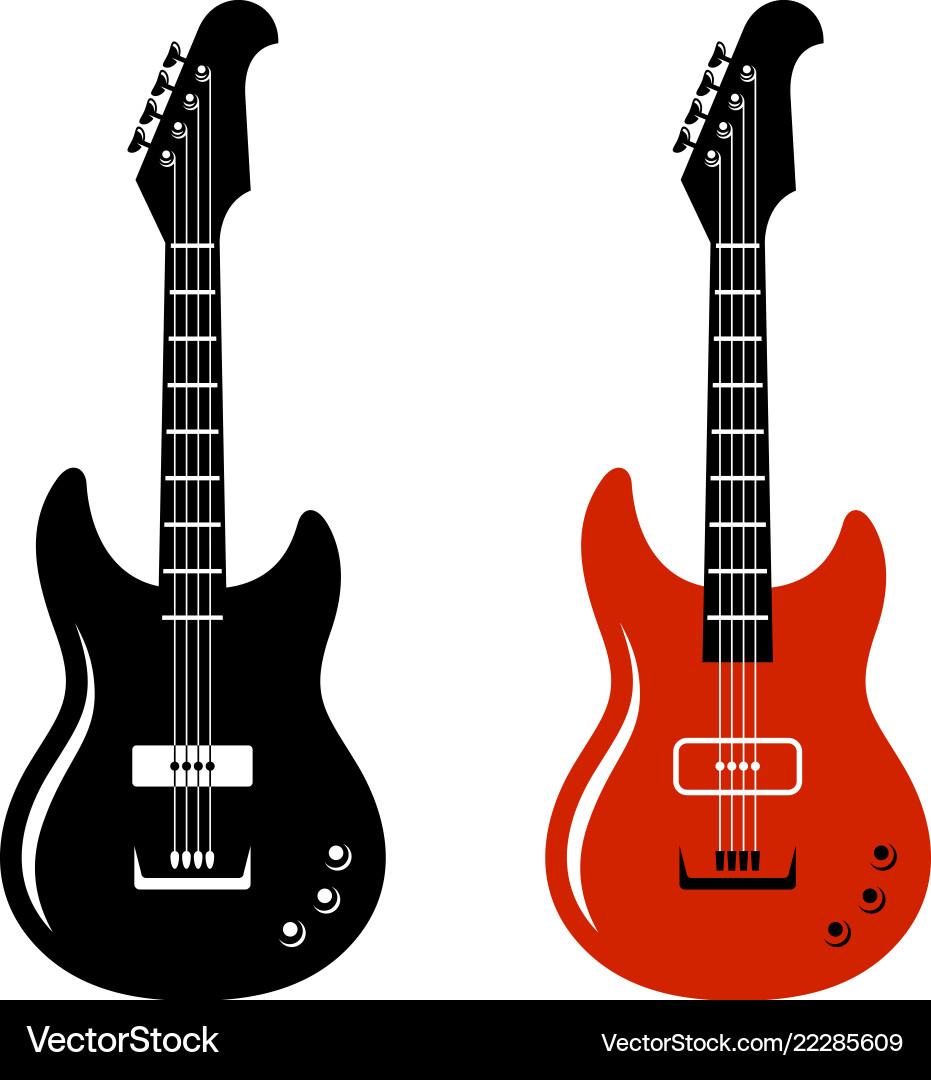Guitar 001 Royalty Free Vector Image - VectorStock