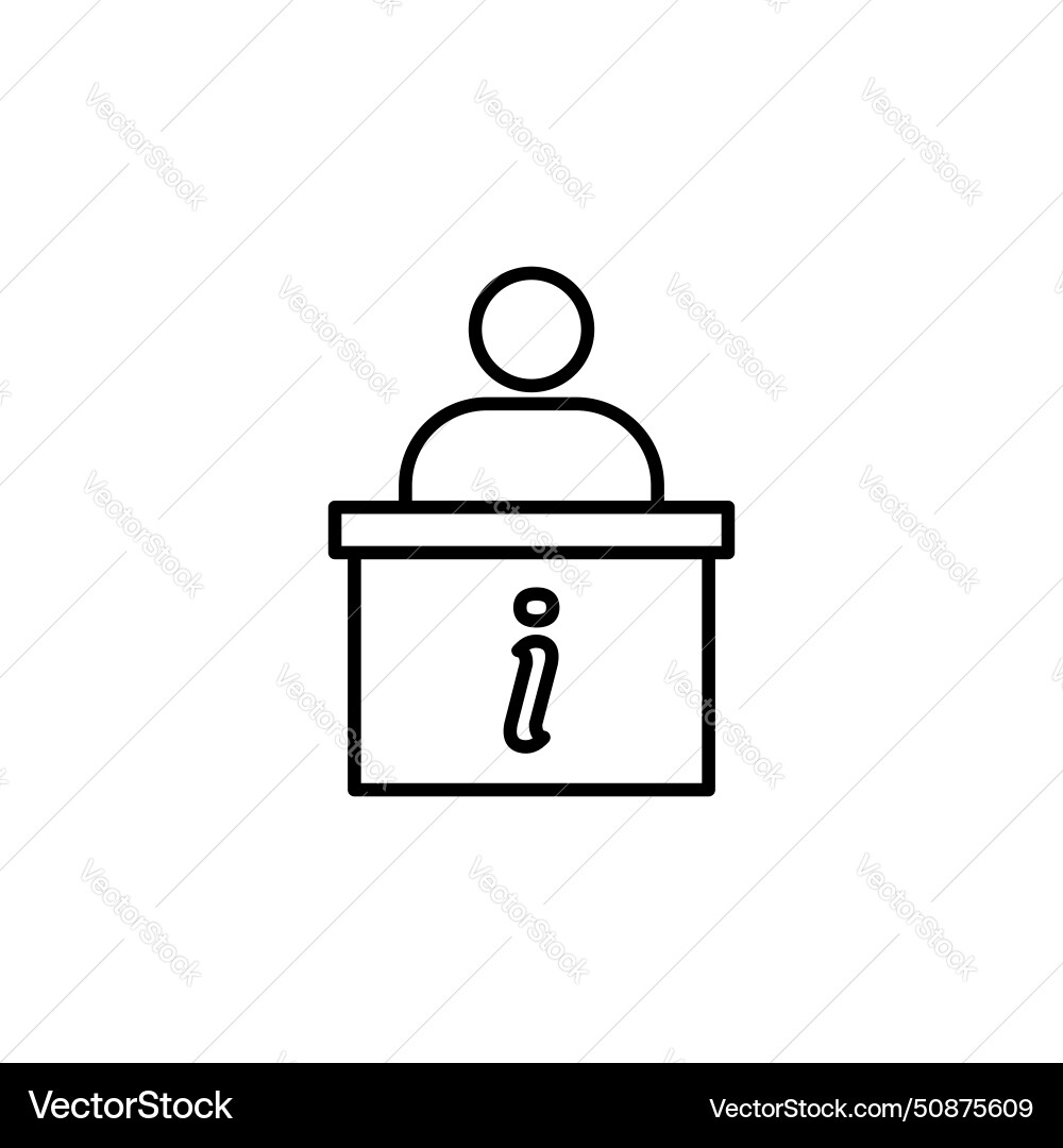 Help desk information icon set reception info Vector Image