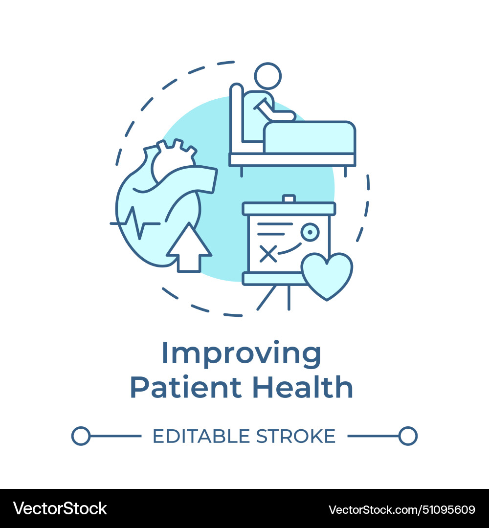 Improving patient health soft blue concept icon Vector Image
