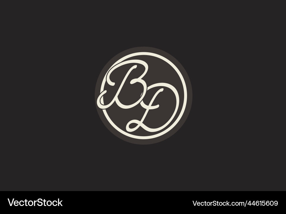 Initial letter bd monogram logo with simple Vector Image