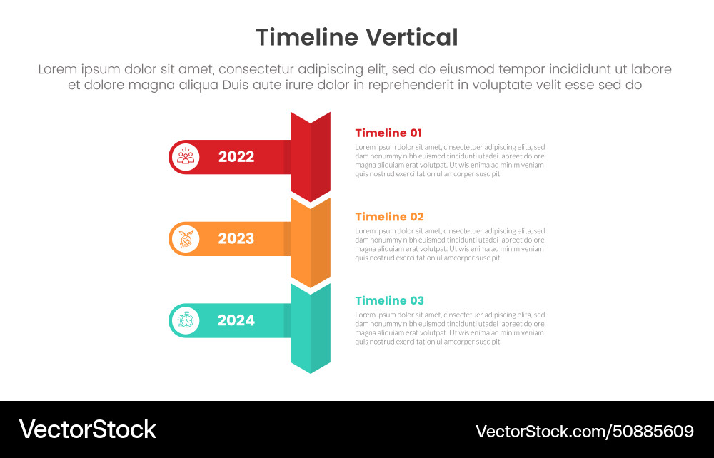 Vertical timeline milestone infographic template Vector Image