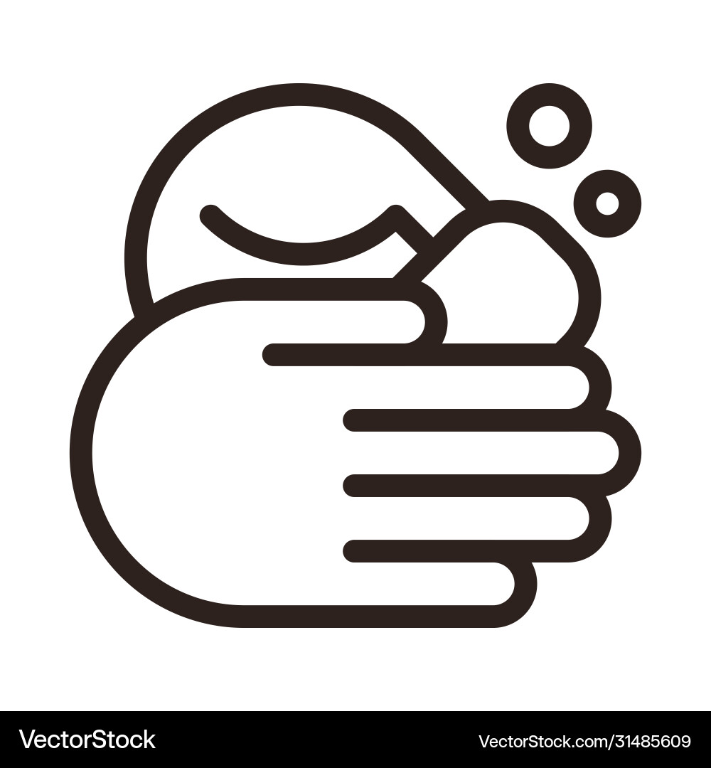 Wash hands sign Royalty Free Vector Image - VectorStock