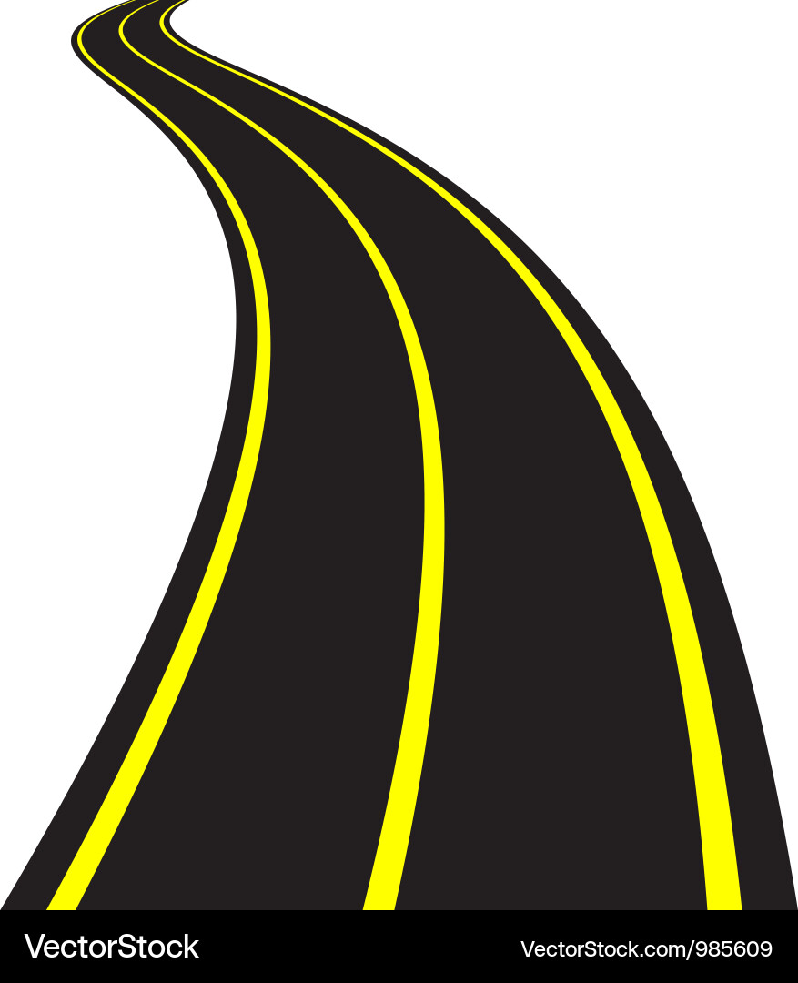 Winding Road Landscape Royalty Free Vector Image