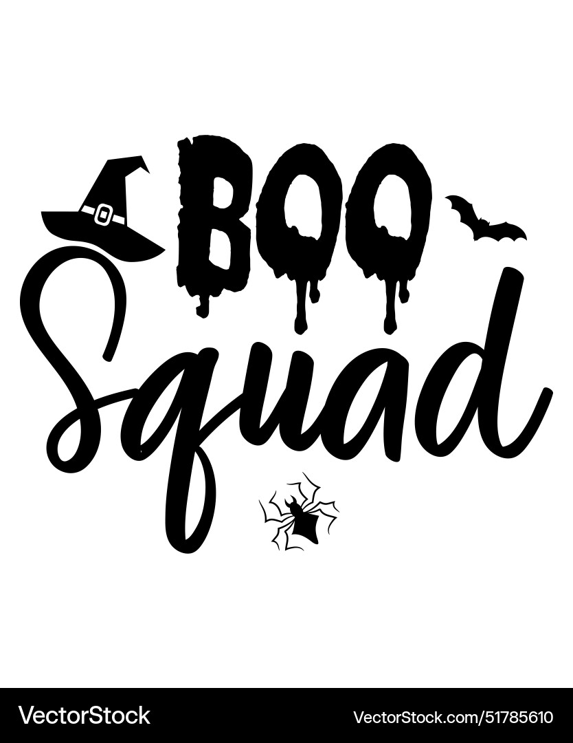 Boo squad Royalty Free Vector Image - VectorStock