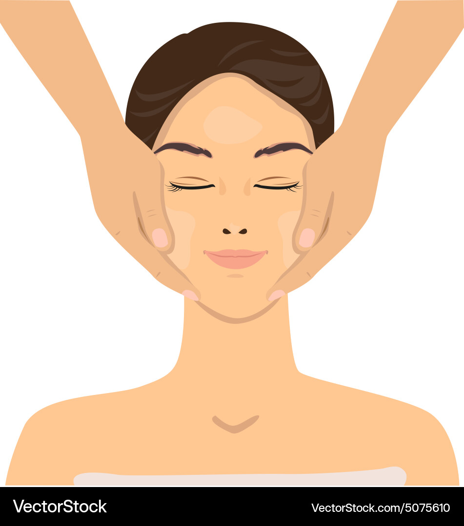 Face massage Royalty Free Vector Image - VectorStock