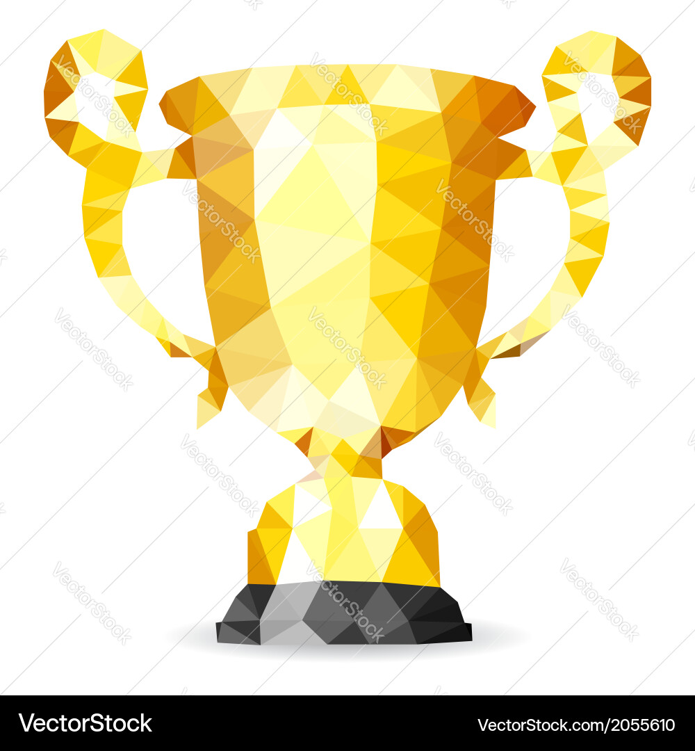 Gold trophy Royalty Free Vector Image - VectorStock