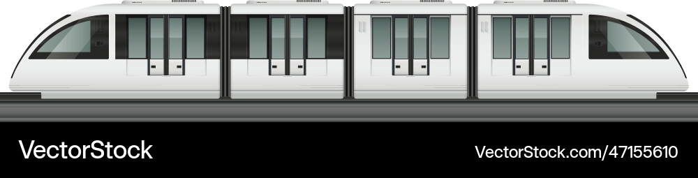 Monorail train carriage composition Royalty Free Vector