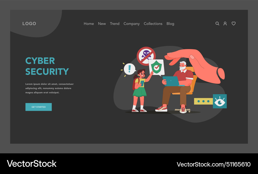 Online safety concept Royalty Free Vector Image