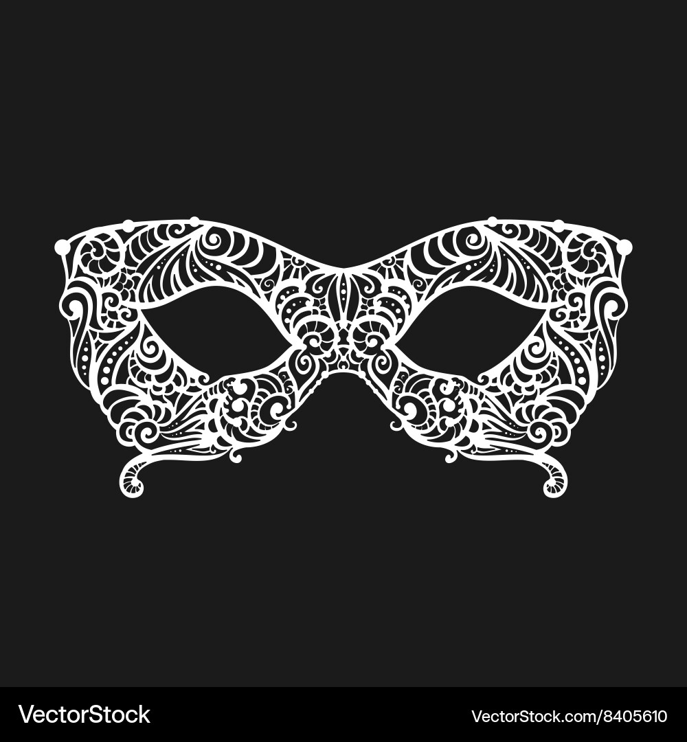 Patterned masquerade mask Royalty Free Vector Image