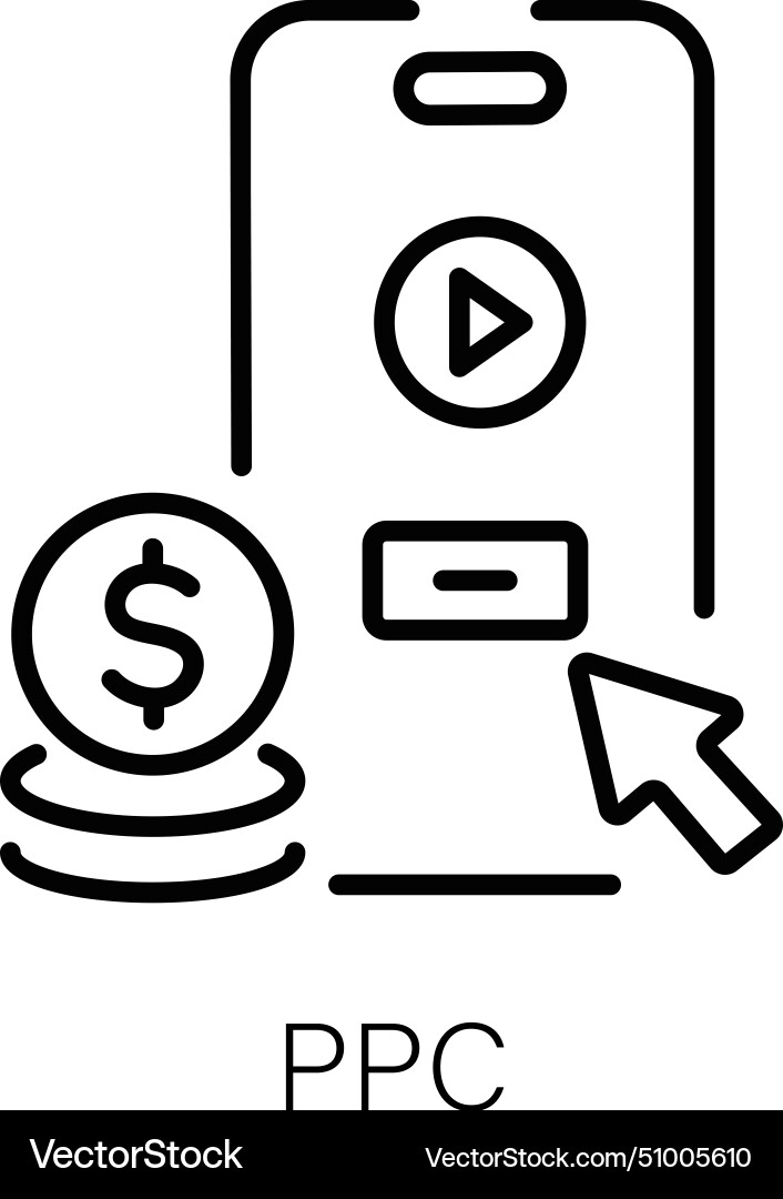 Ppc Royalty Free Vector Image - VectorStock
