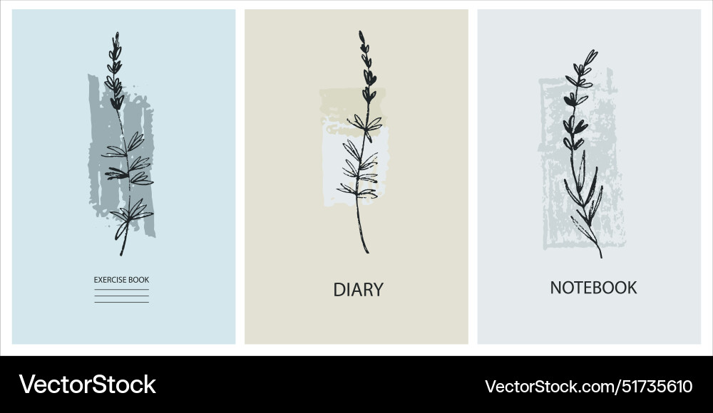 Set of cover page templates based on creative Vector Image