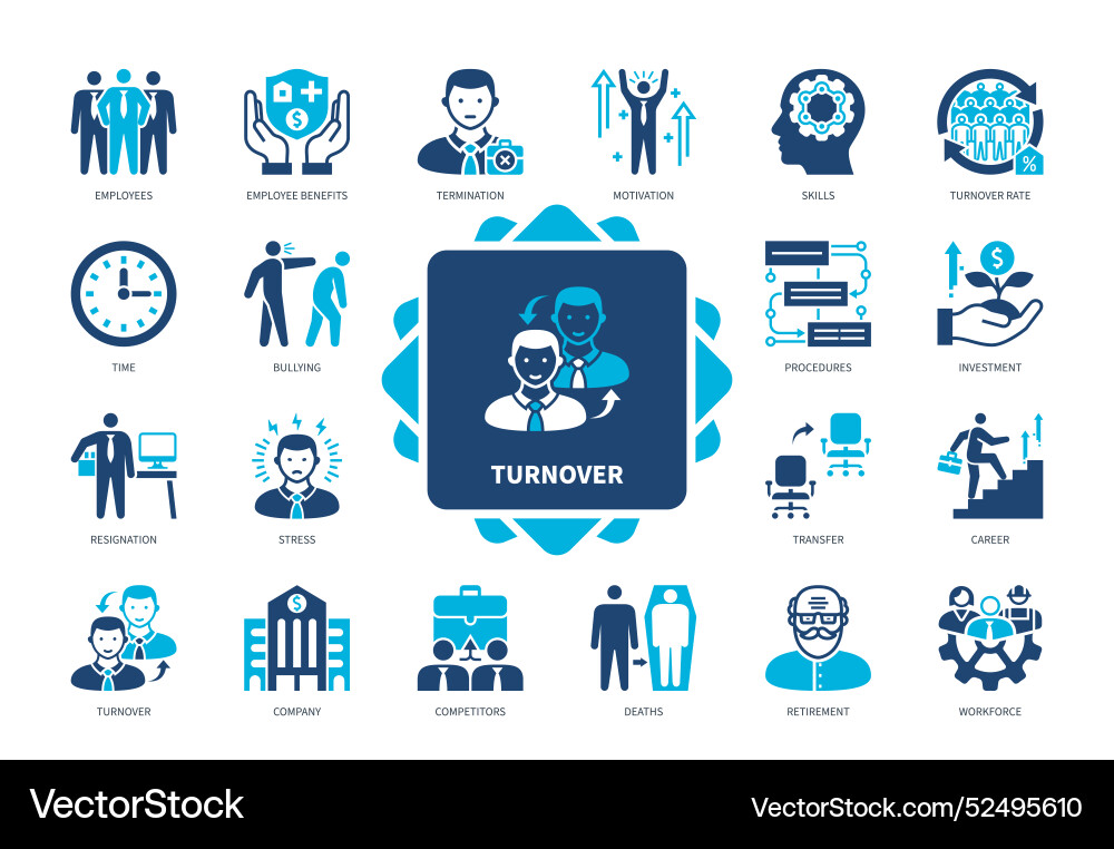 Turnover solid icon set Royalty Free Vector Image