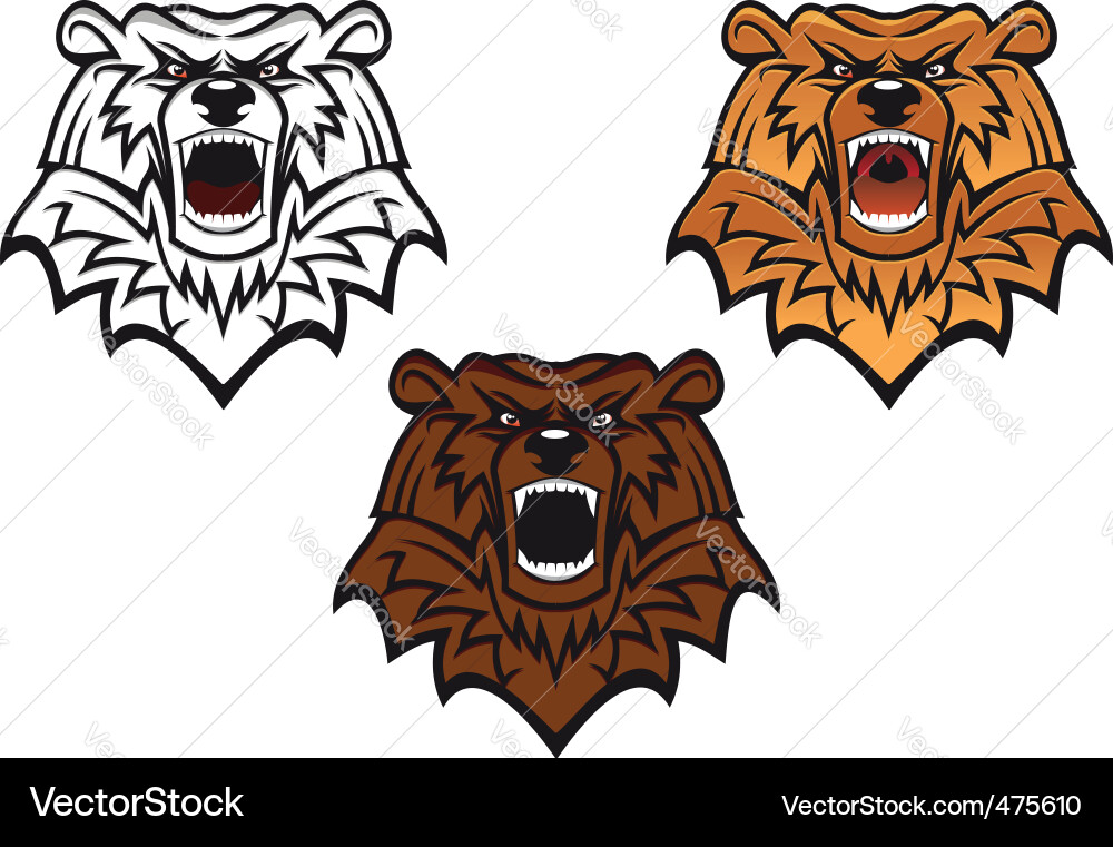 Wild bear tattoo Royalty Free Vector Image - VectorStock