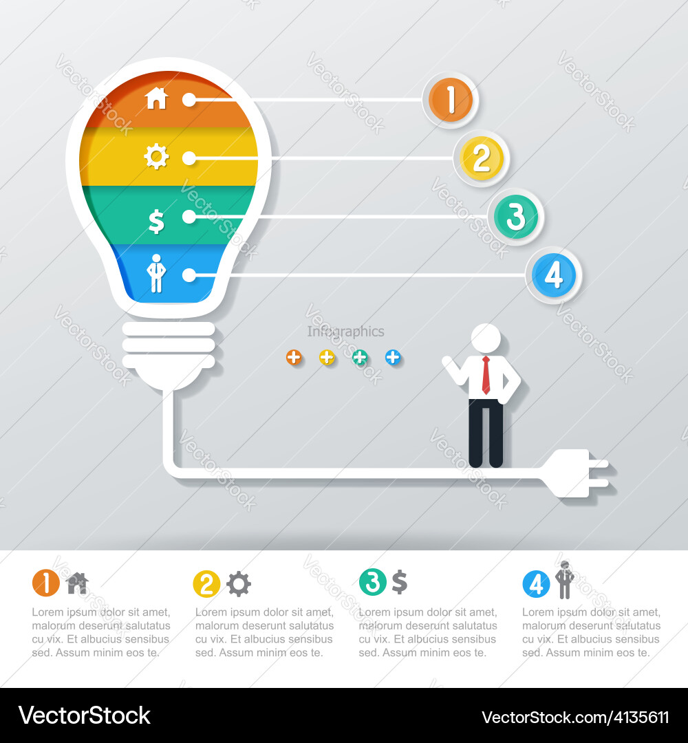 Business concept infographics Royalty Free Vector Image
