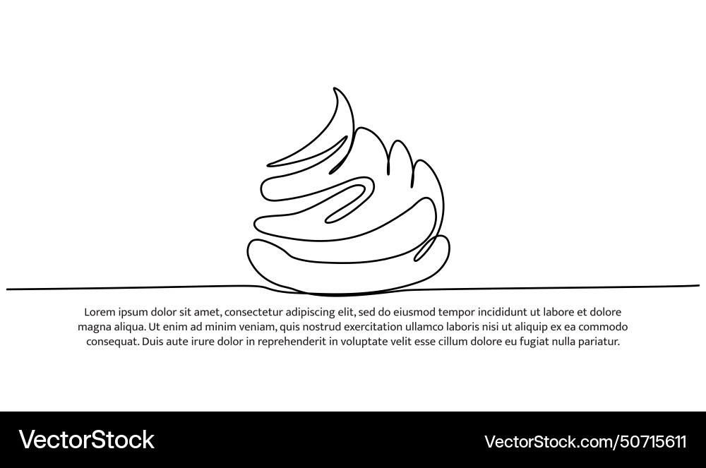 Continuous one line a cream minimalist style Vector Image