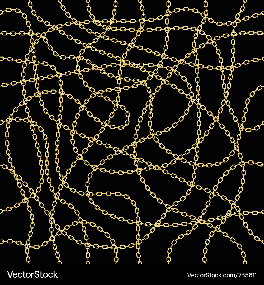 Gold Chain Seamless Pattern Royalty Free Vector Image