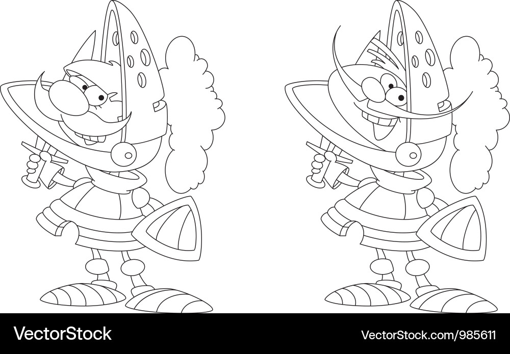 Knight smile outlined Royalty Free Vector Image