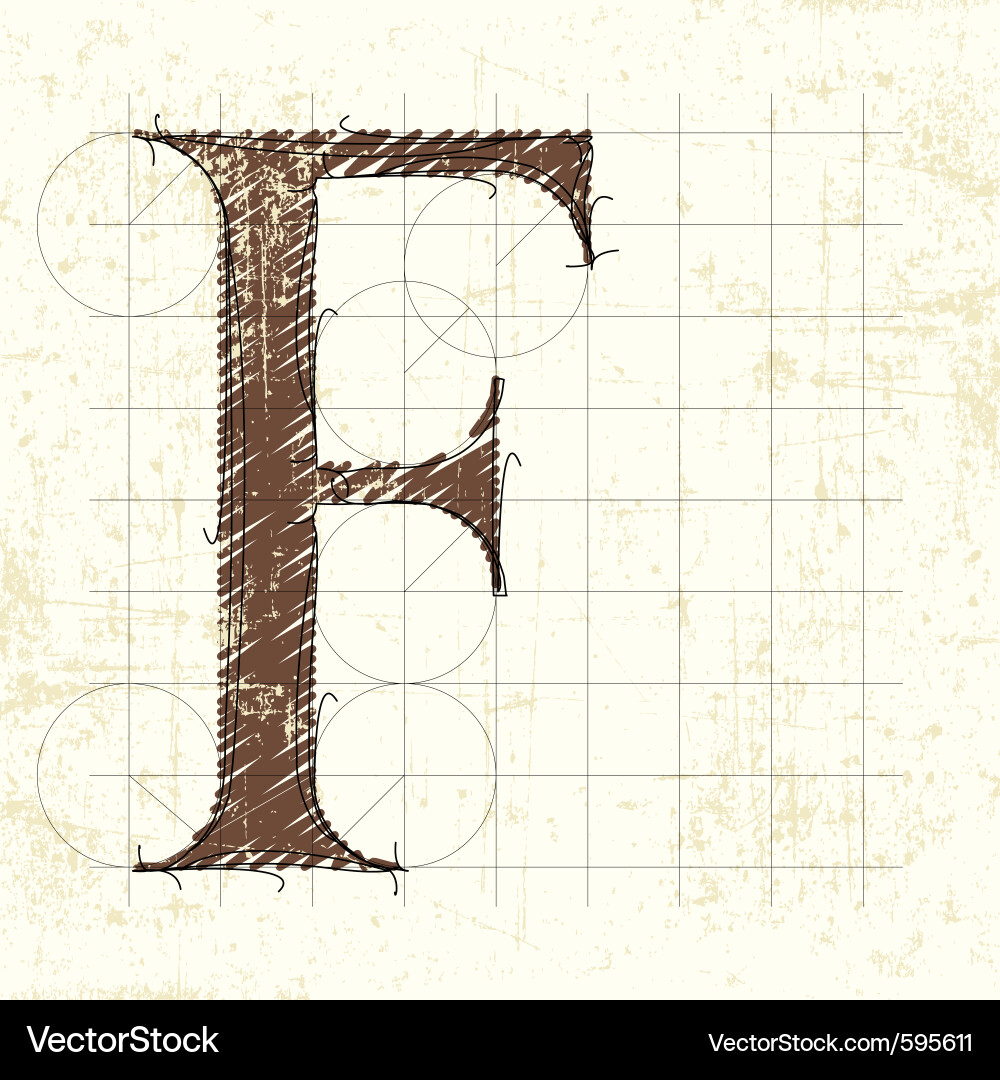 Letter f Royalty Free Vector Image - VectorStock