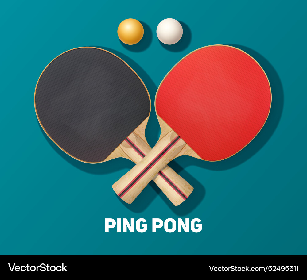 Ping pong banner Royalty Free Vector Image - VectorStock