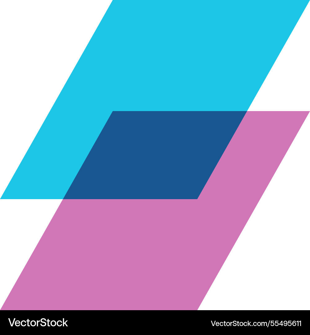 Risograph parallelogram geometric glitch effect Vector Image