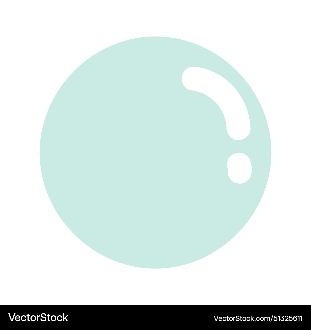 Shiny water bubble in flat design underwater blue Vector Image
