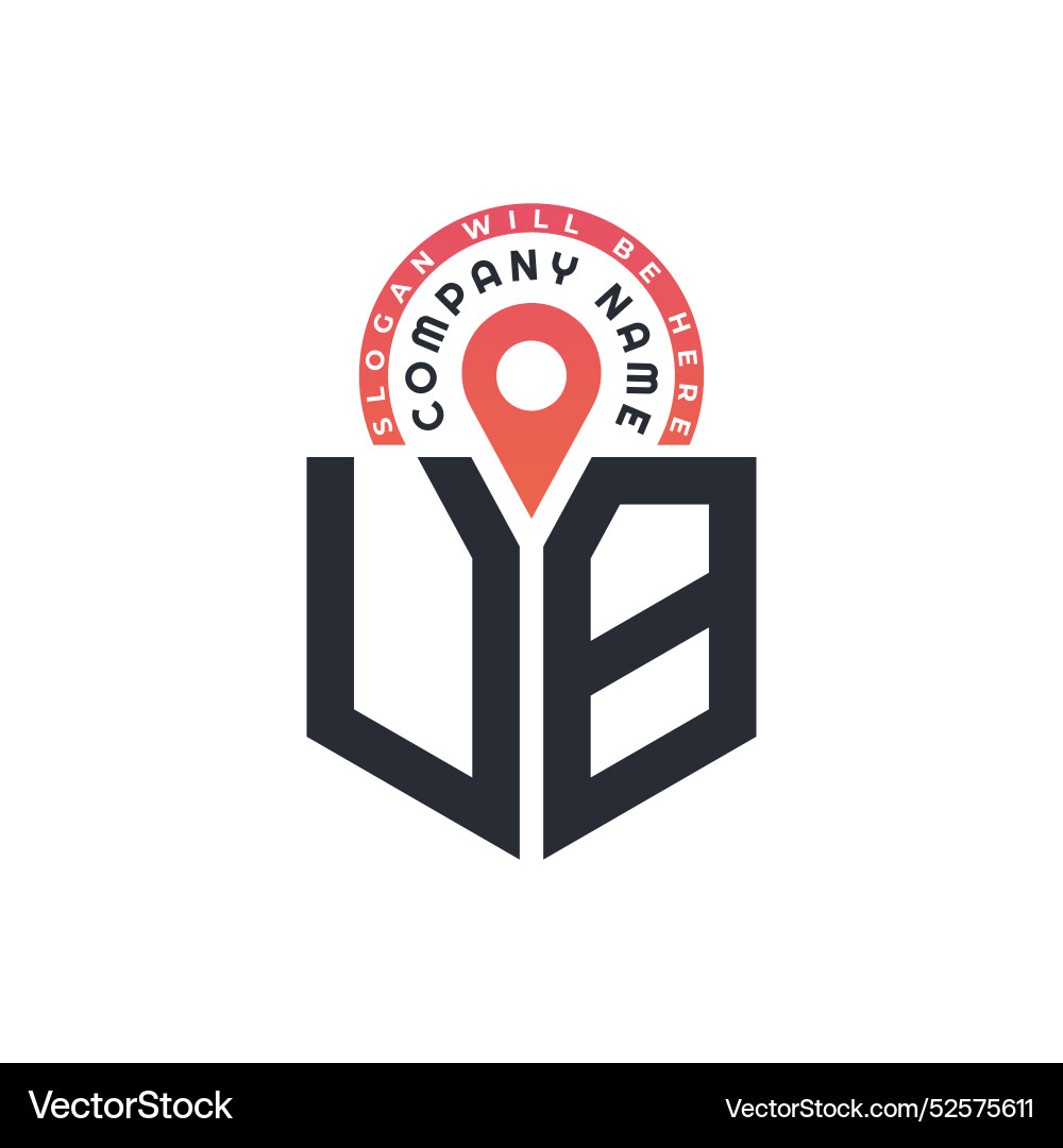 Ub location logo design for human resources Vector Image