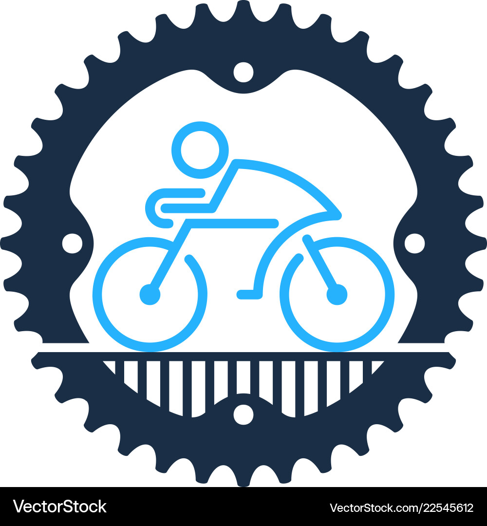 Gear bike logo icon design Royalty Free Vector Image