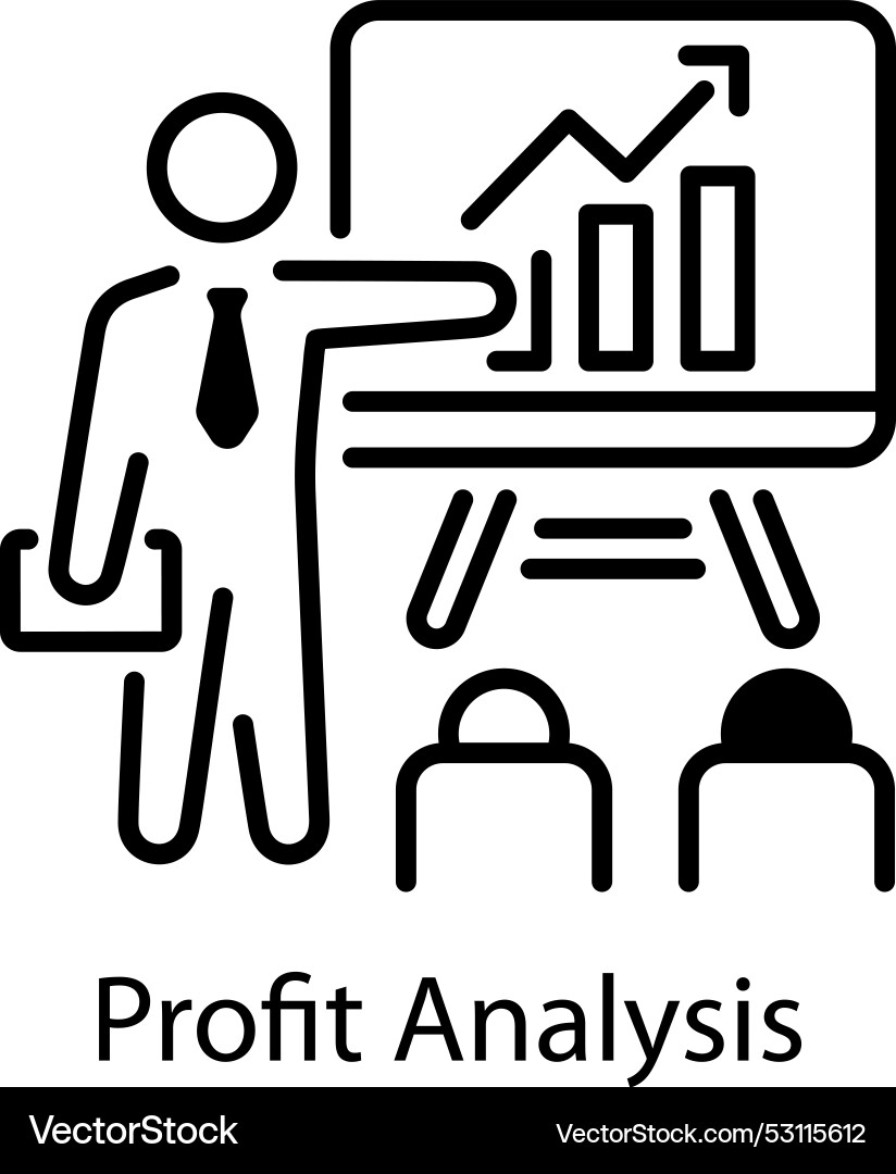 Profit analysis Royalty Free Vector Image - VectorStock