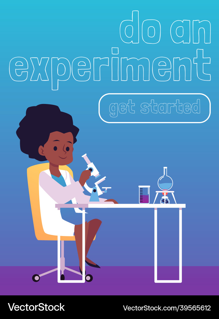 Science and experimental education for kids poster