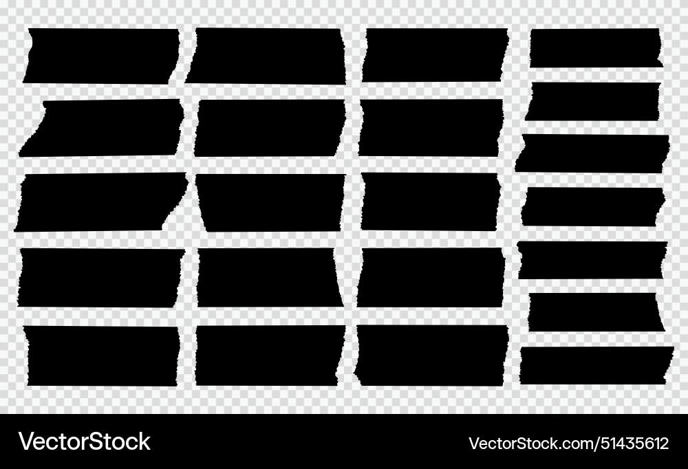 Set of black torn paper frames Royalty Free Vector Image