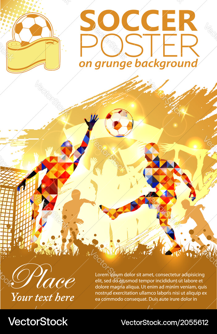Soccer poster Royalty Free Vector Image - VectorStock