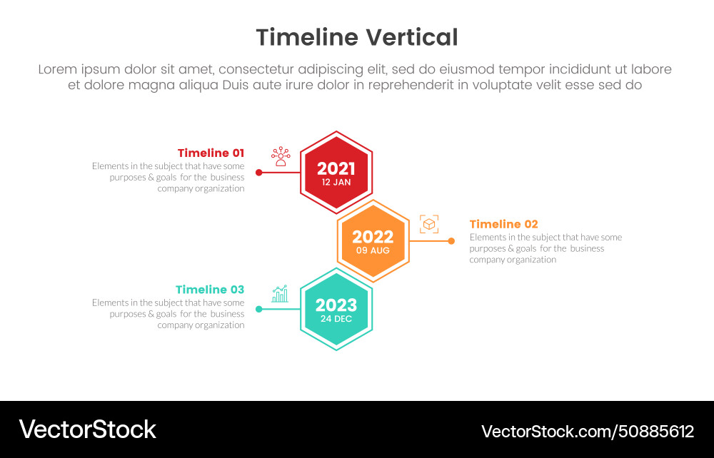 Vertical timeline milestone infographic template Vector Image
