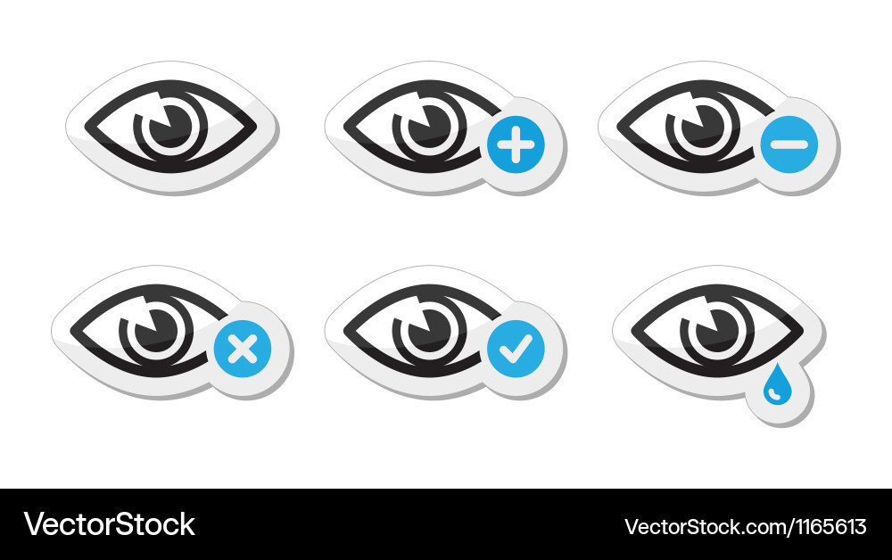 Eye Sight Icons - Medical & Observation Vector Image