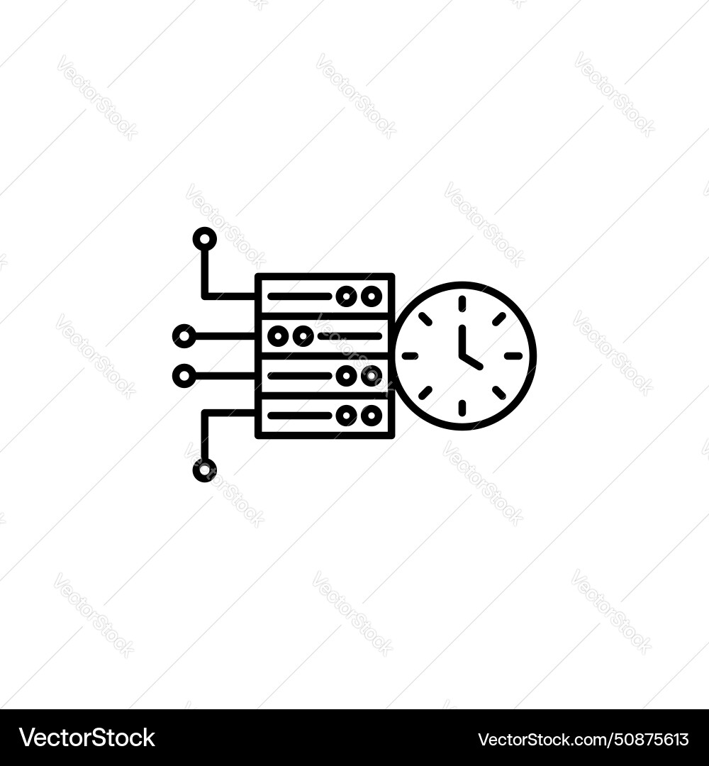 High server uptime icon set network reliability Vector Image High server uptime icon set network reliability Vector Image