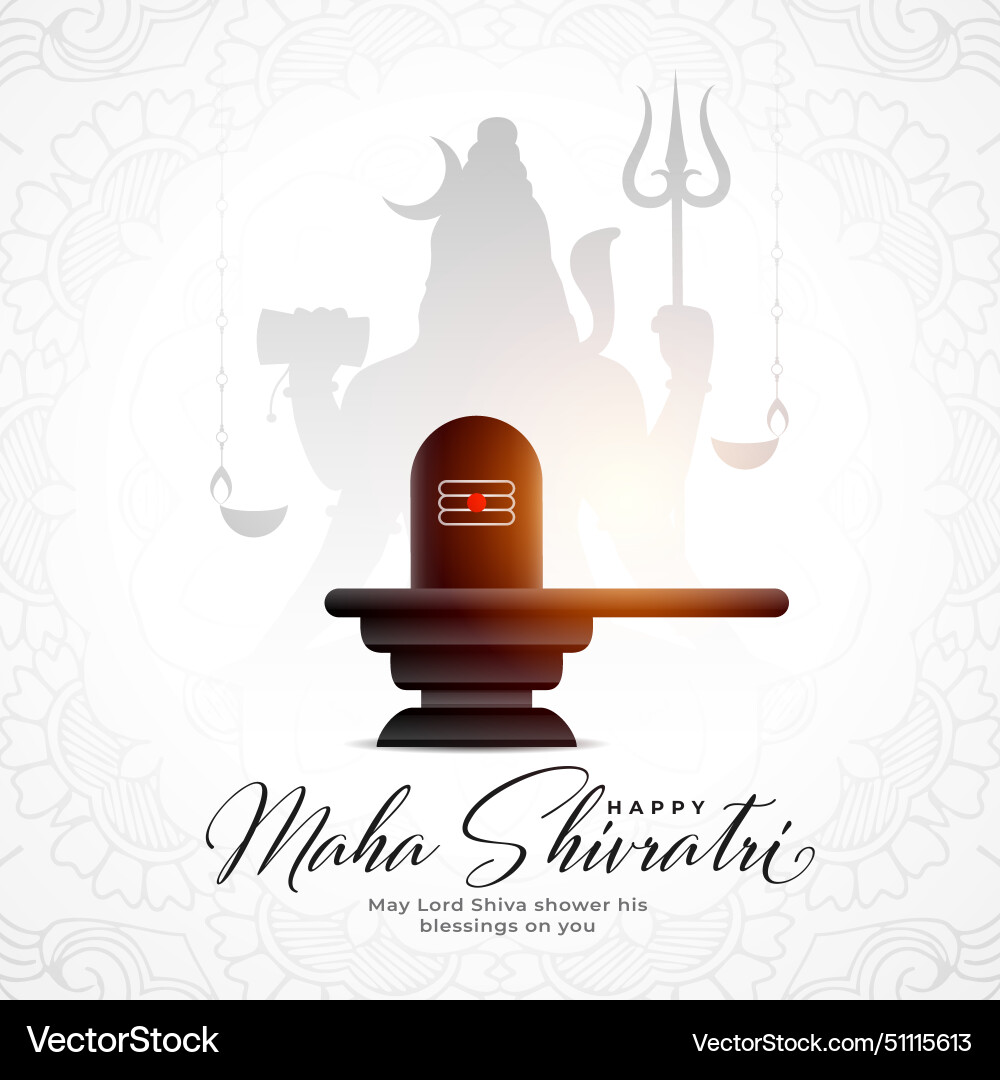 Hindu traditional maha shivratri celebration Vector Image