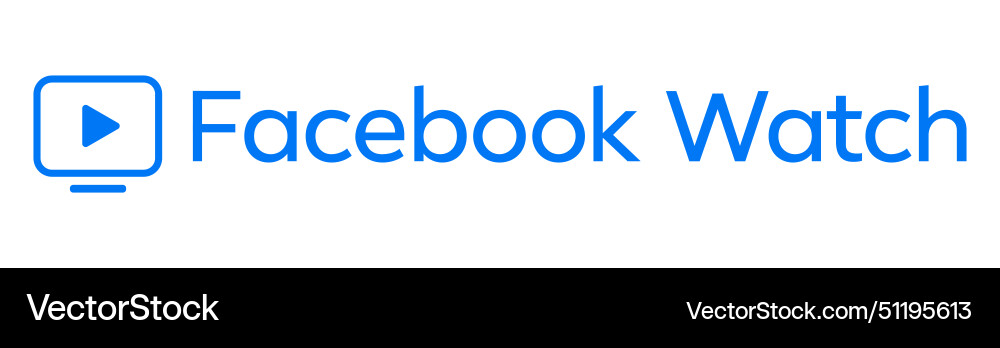 Original facebook logo with watch word Royalty Free Vector