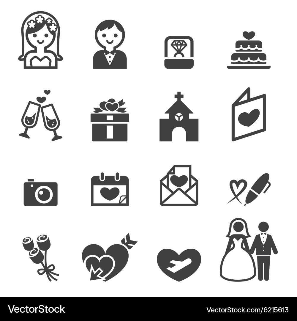 Wedding icon Royalty Free Vector Image - VectorStock