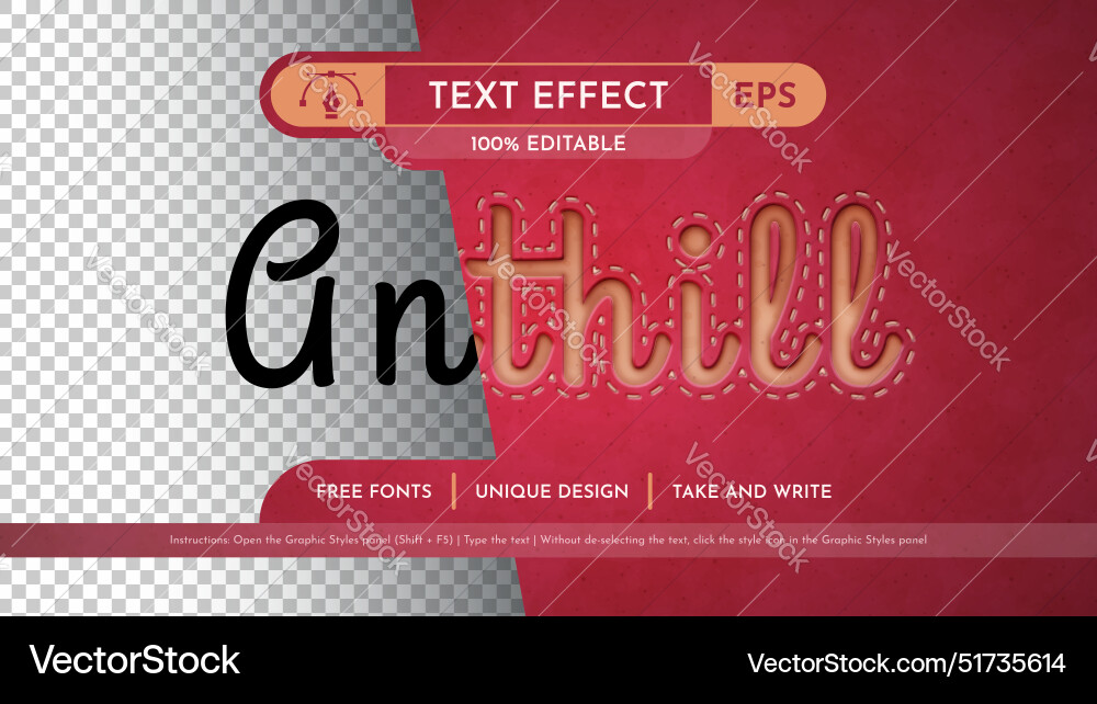 Anthill editable text effect graphic style Vector Image