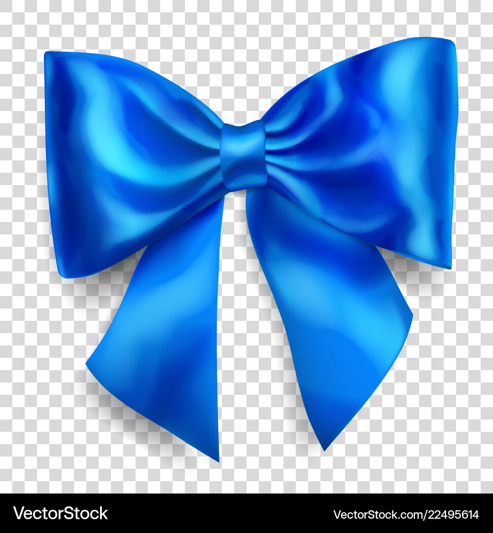 Big blue bow Royalty Free Vector Image - VectorStock