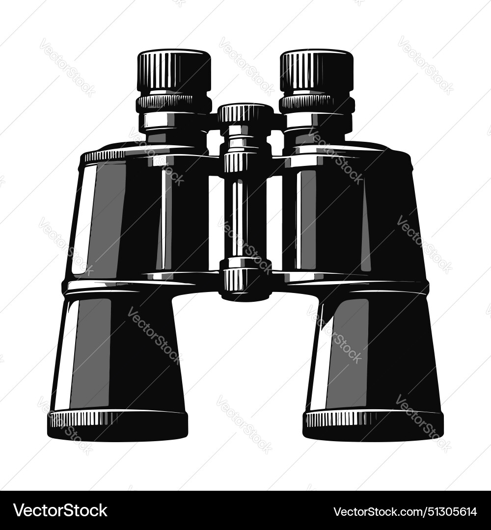 Binocular monochrome clip art Royalty Free Vector Image