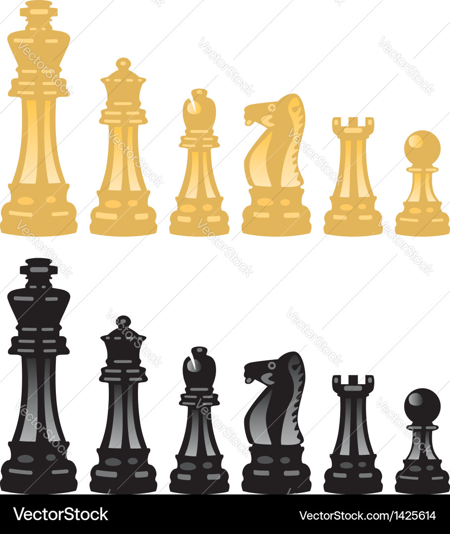 Chess pieces Royalty Free Vector Image - VectorStock