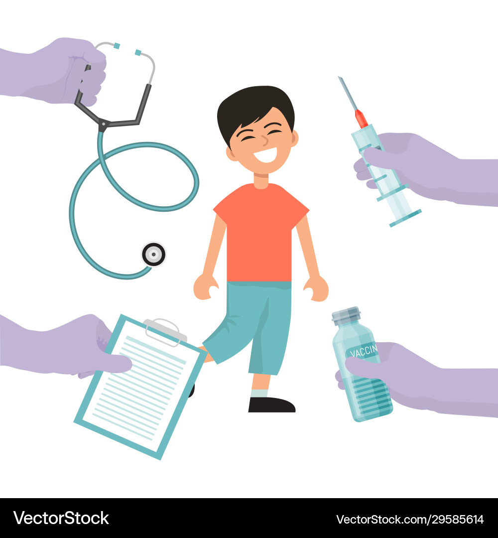 Children vaccination concept medical immunization Vector Image