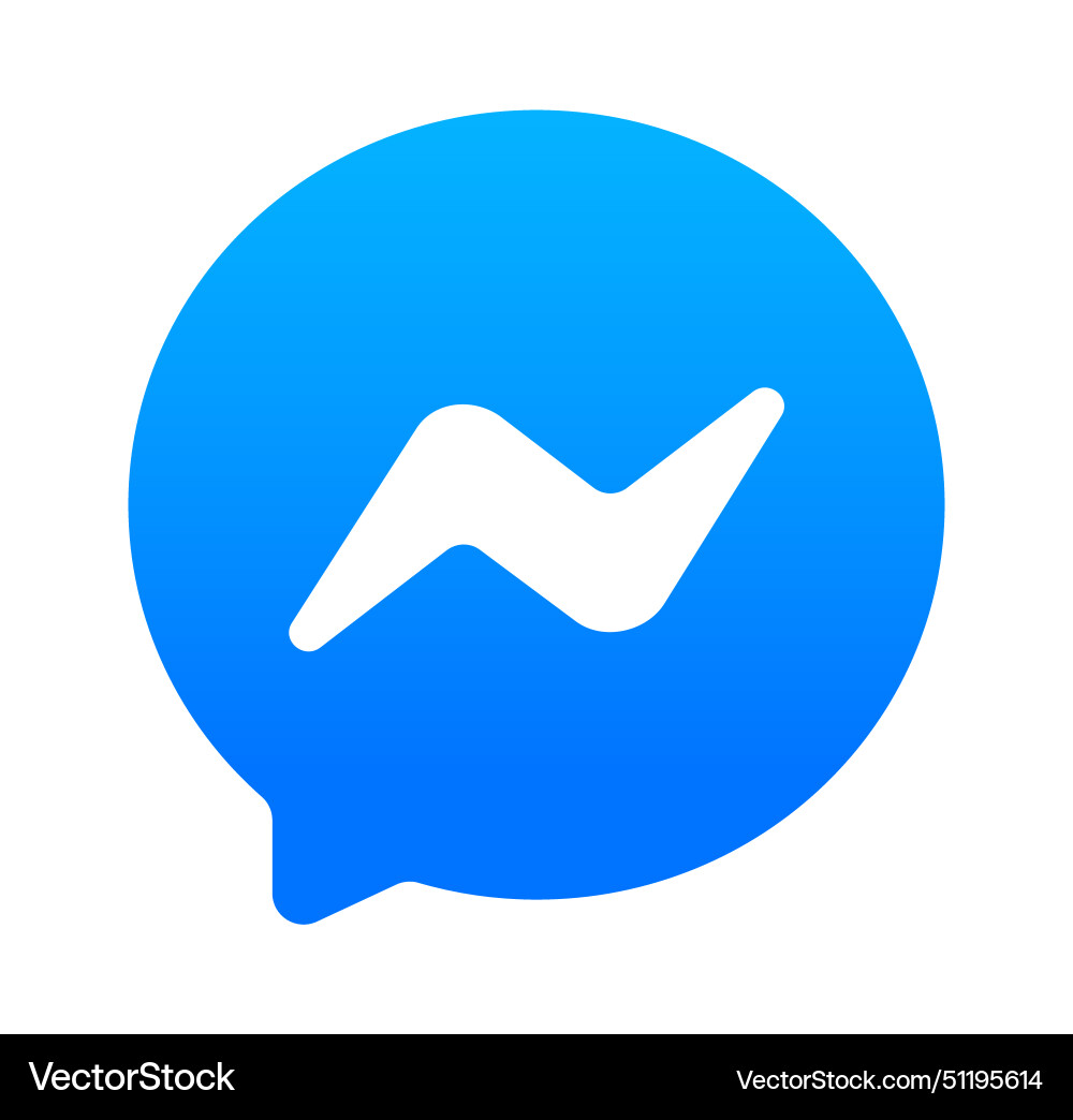 Facebook messenger icon Royalty Free Vector Image
