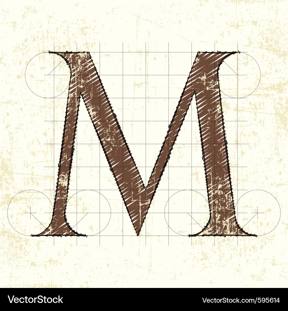Letter m Royalty Free Vector Image - VectorStock