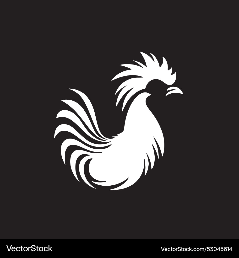 Rooster - minimalist and simple silhouette Vector Image