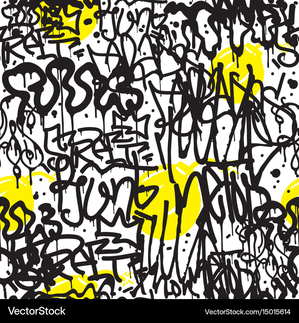 Seamless pattern graffiti Royalty Free Vector Image