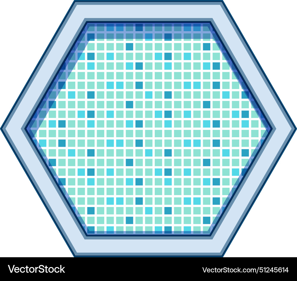 Side top view pool cartoon Royalty Free Vector Image